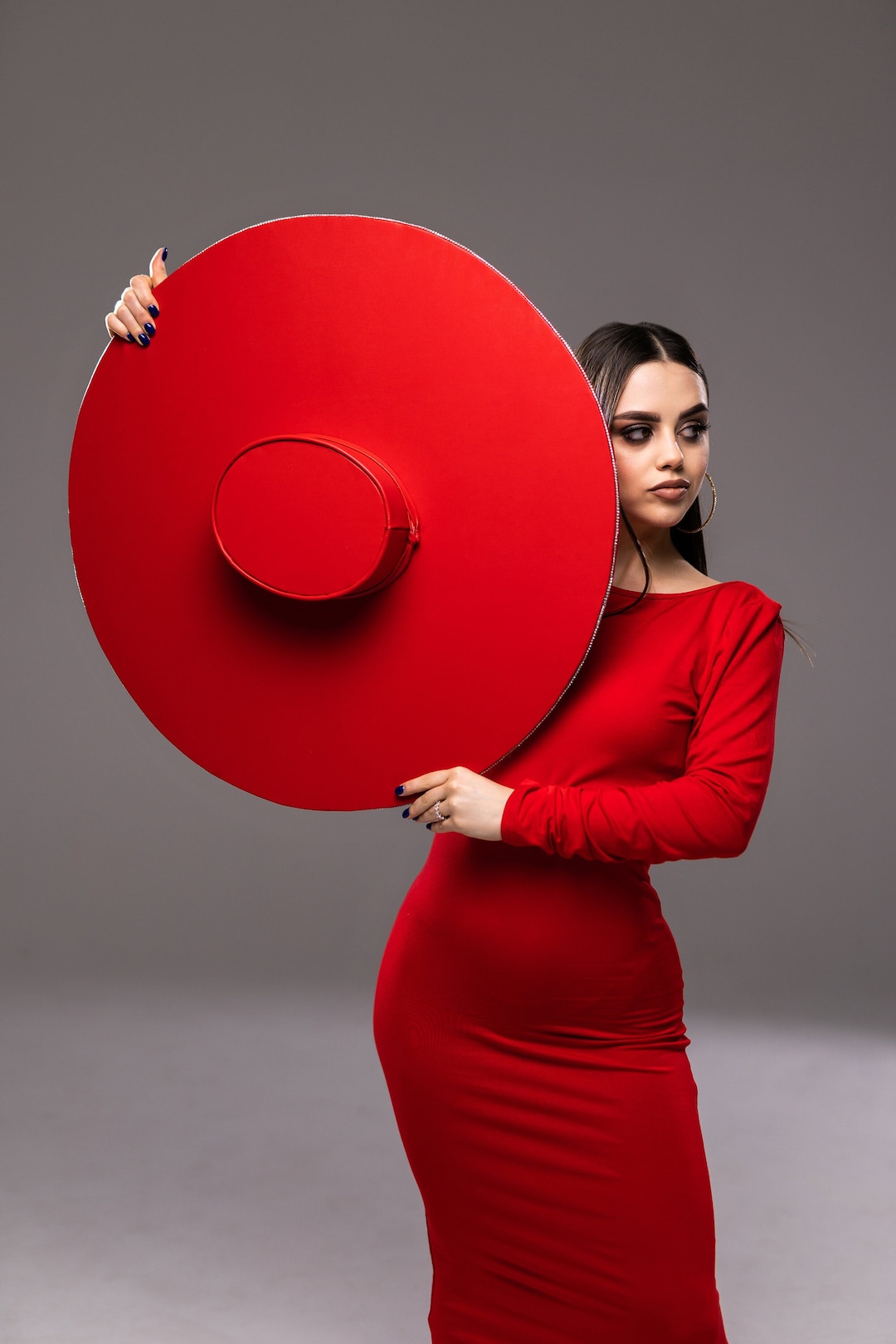 Elegant Red Wide Brim Hat With Playful Floor-length Fringe - Women's ...