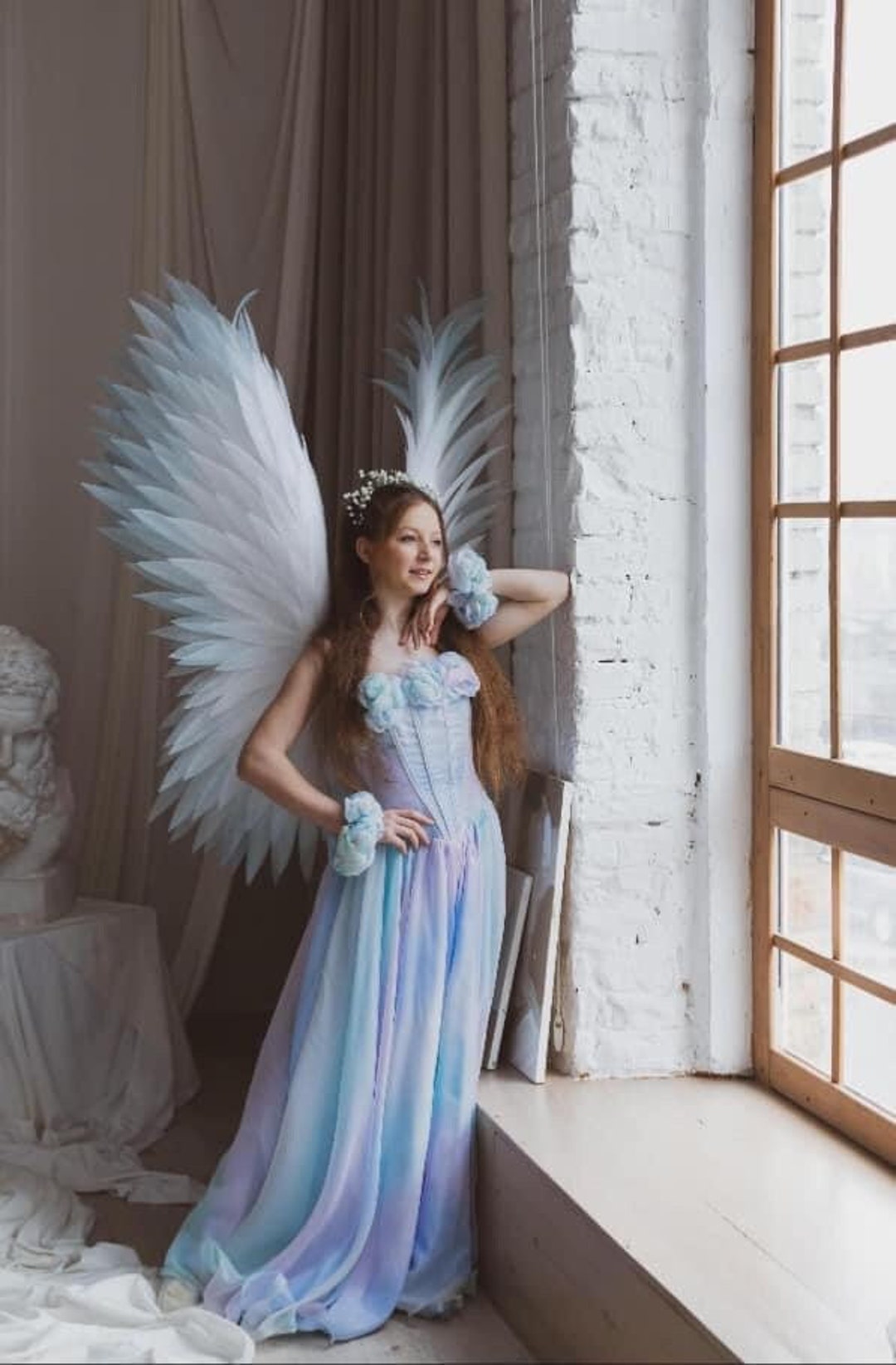 Blue and White Wings Kids Wings Costume Little Angel Wings for Baby ...