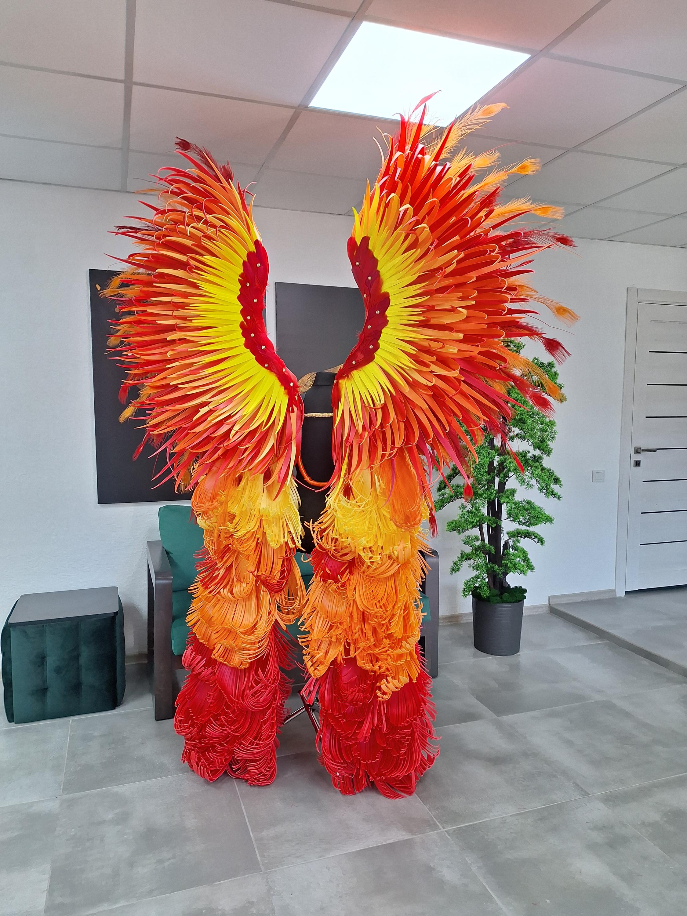 Colourful Carnival Costumes Women - Extra Large Rainbow Wings Cosplay ...