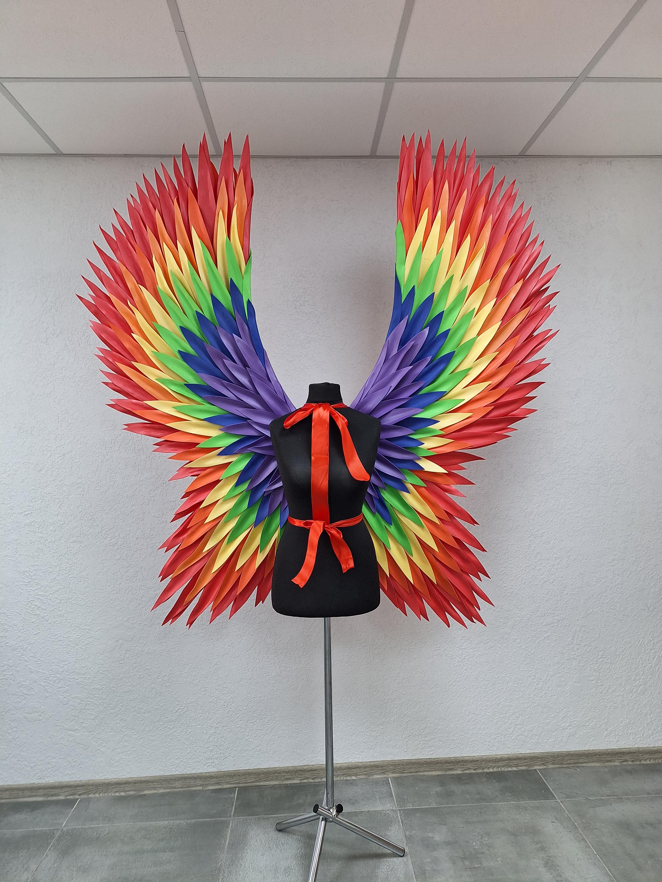 Extra Large Rainbow Wings Costume - Photo Shoot Prop for Women ...