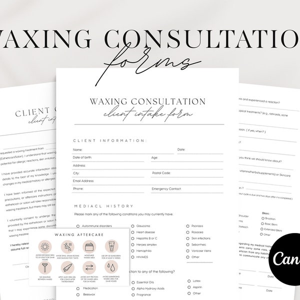 Waxing Consent Forms - Etsy