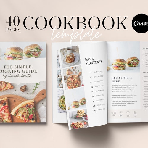 Cookbook Template Recipe Book Template Editable Recipe - Etsy