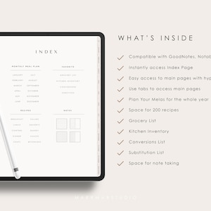 Digital Weekly Meal Planner: Goodnotes iPad Template (PDF) - Etsy