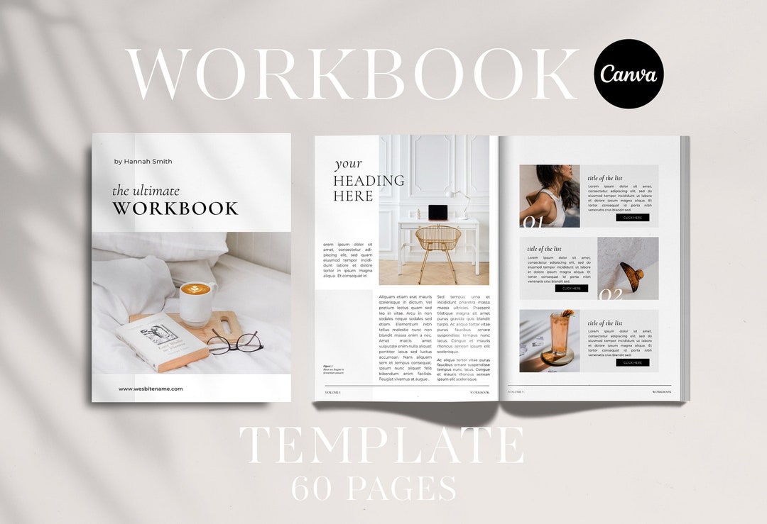 Editable Workbook Template Printable Ebook Template Course - Etsy