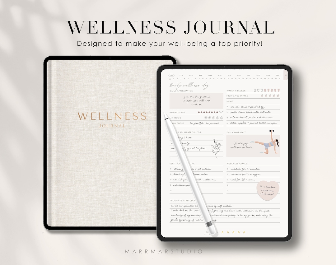 Wellness Journal, Digital Self Care Journal, Mindfulness Journal ...