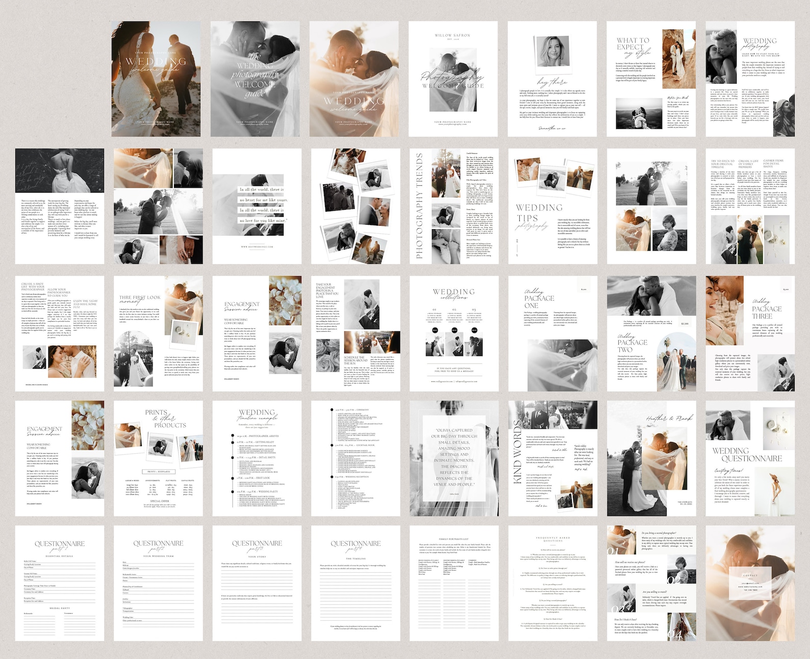 Wedding Photography Pricing Guide Template Welcome Guide With Text ...