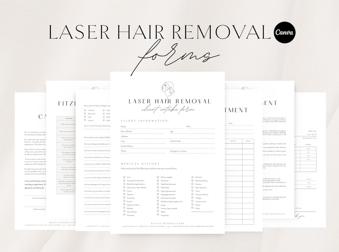 Laser Hair Removal Consent Forms | Printable Laser Hair Reduction Form ...