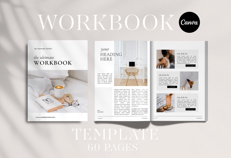 Editable Workbook Template Printable Ebook Template Course - Etsy