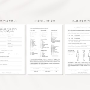 Editable Massage Therapy Forms: Client Intake, SOAP Notes (canva ...