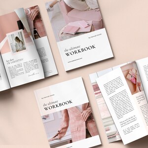 Editable Ebook Template Pink Printable Workbook Template Course ...