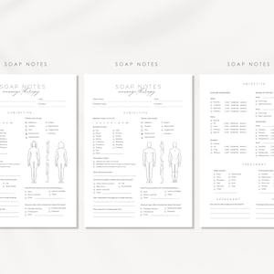 Editable Massage Therapy Forms: Client Intake, SOAP Notes (canva ...