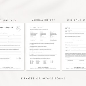 Editable PMU Forms: Client Intake, Consent & Aftercare (canva Template ...