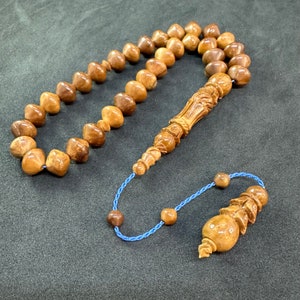 Hand Carved Motifs, Kuka coca Fruit Natural 33 Beads, Tesbih, Tasbih ...