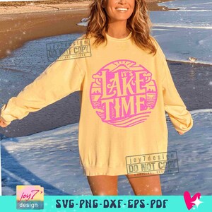 Lake Time SVG PNG Retro Summer Lake Svg Trendy Summer Svg Beach Shirt ...