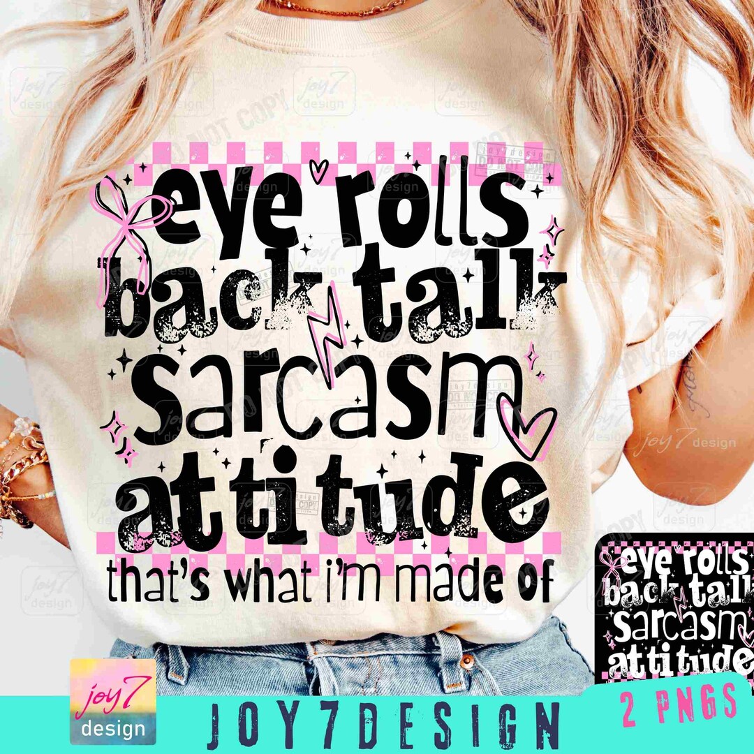 Sarcasm Attitude Snarky PNG Retro Checkered Sarcastic Funny Saying Eye ...