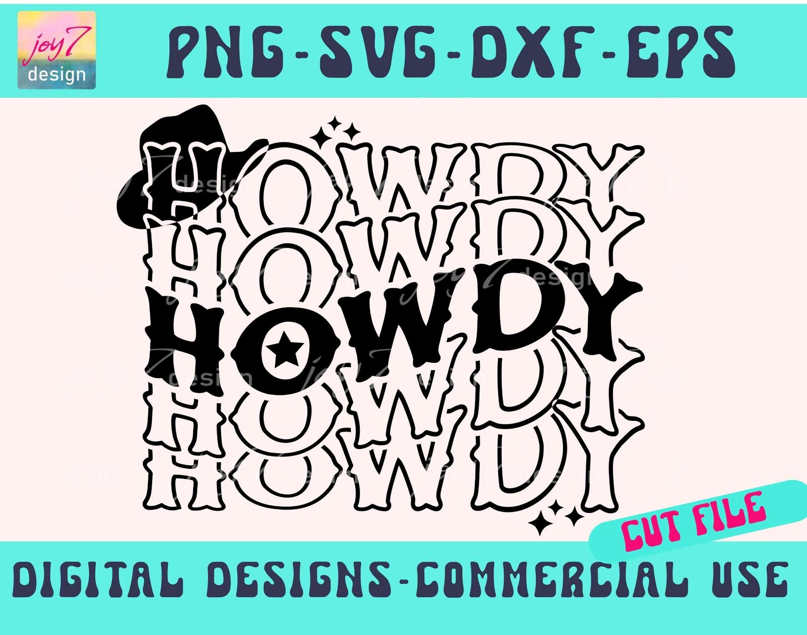 Howdy Svg Stacked Wavy Howdy Svg Cowboy Svg Western Font - Etsy