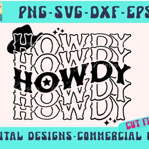 Howdy Svg, Stacked Wavy Howdy Svg, Cowboy Svg, Western Font Svg ...