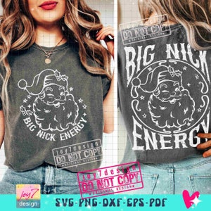 Big Nick Energy SVG PNG Funny Santa Svg Funny Christmas Png - Etsy UK