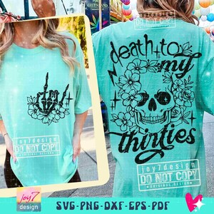 40th Birthday SVG PNG Fortieth Birthday Shirt Svg Death to My Thirties ...