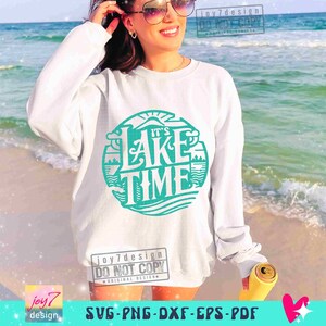 Lake Time SVG PNG Retro Summer Lake Svg Trendy Summer Svg Beach Shirt ...