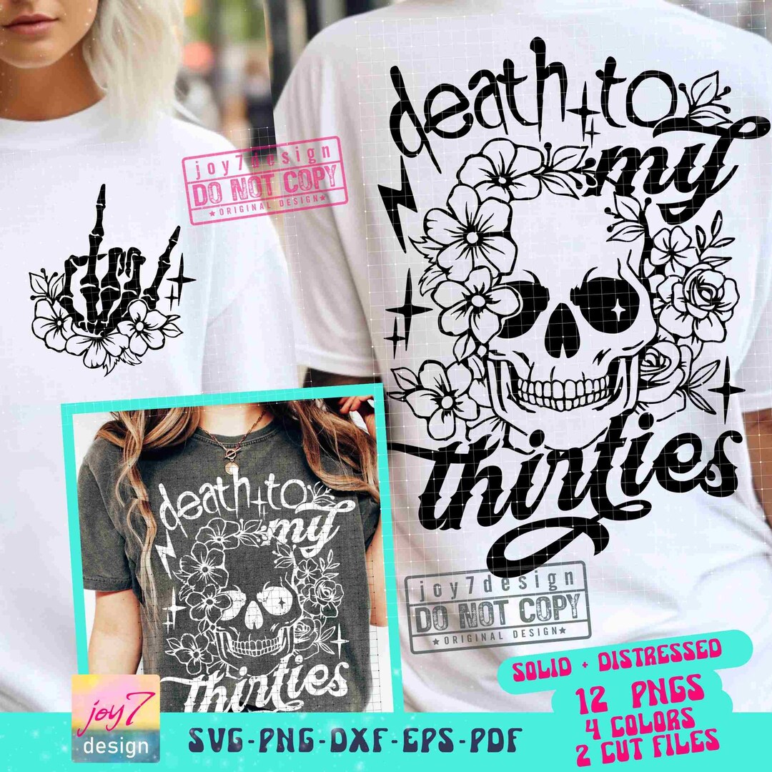 40th Birthday SVG PNG Fortieth Birthday Shirt Svg Death to My Thirties ...