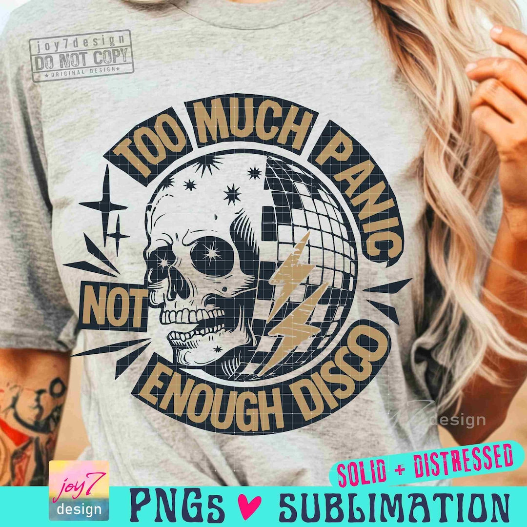 Too Much Panic Not Enough Disco PNG Emo Png Emo Club Png Retro Skull ...