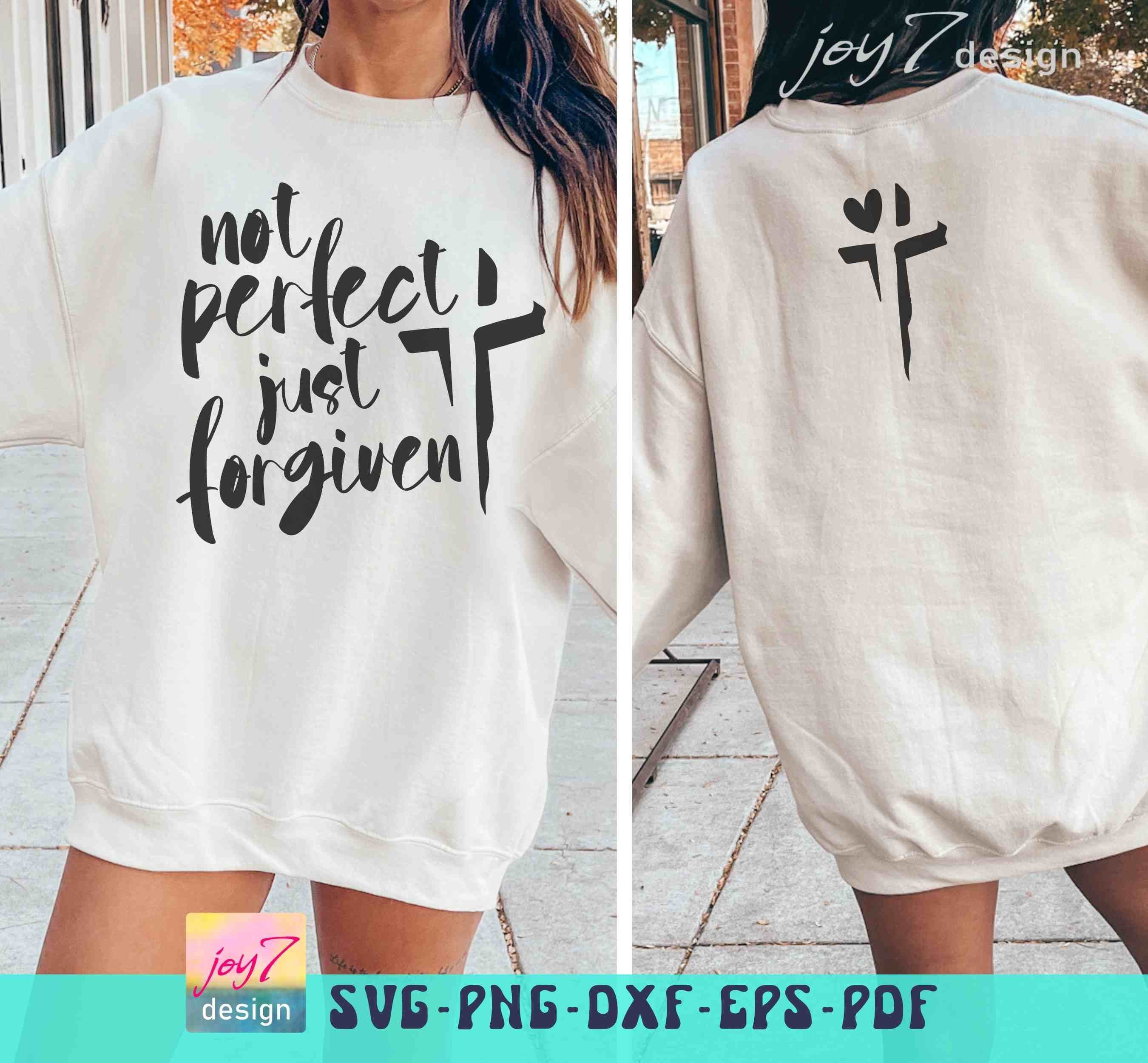 Not Perfect Just Forgiven SVG PNG Scripture Svg Faith Svg - Etsy