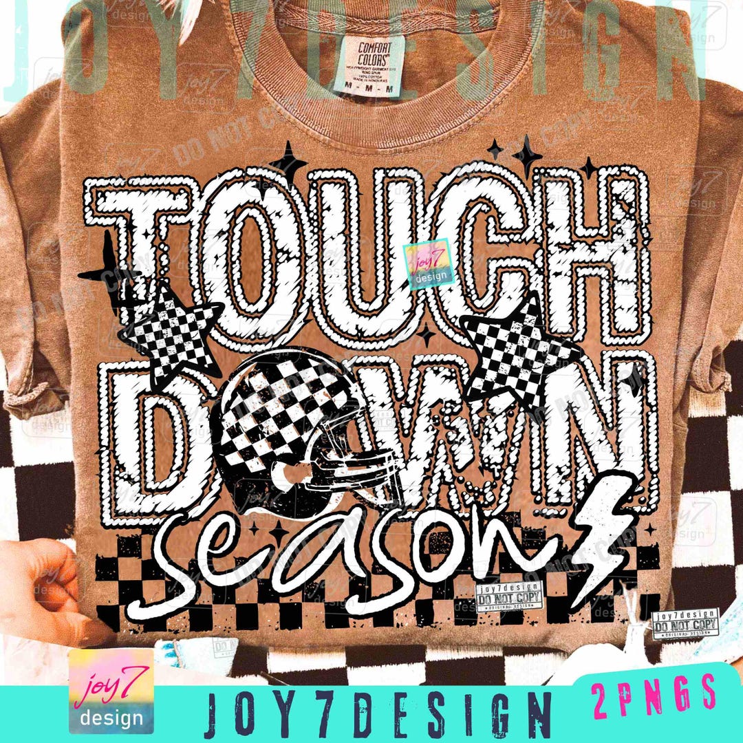Checkered Touch Down Football PNG Touch Down Season Png Trendy Football ...
