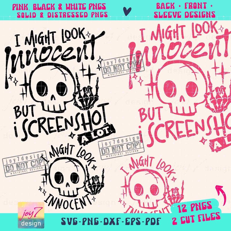 I Might Look Innocent Sarcastic SVG PNG Funny Adult Humor Skeleton Svg ...