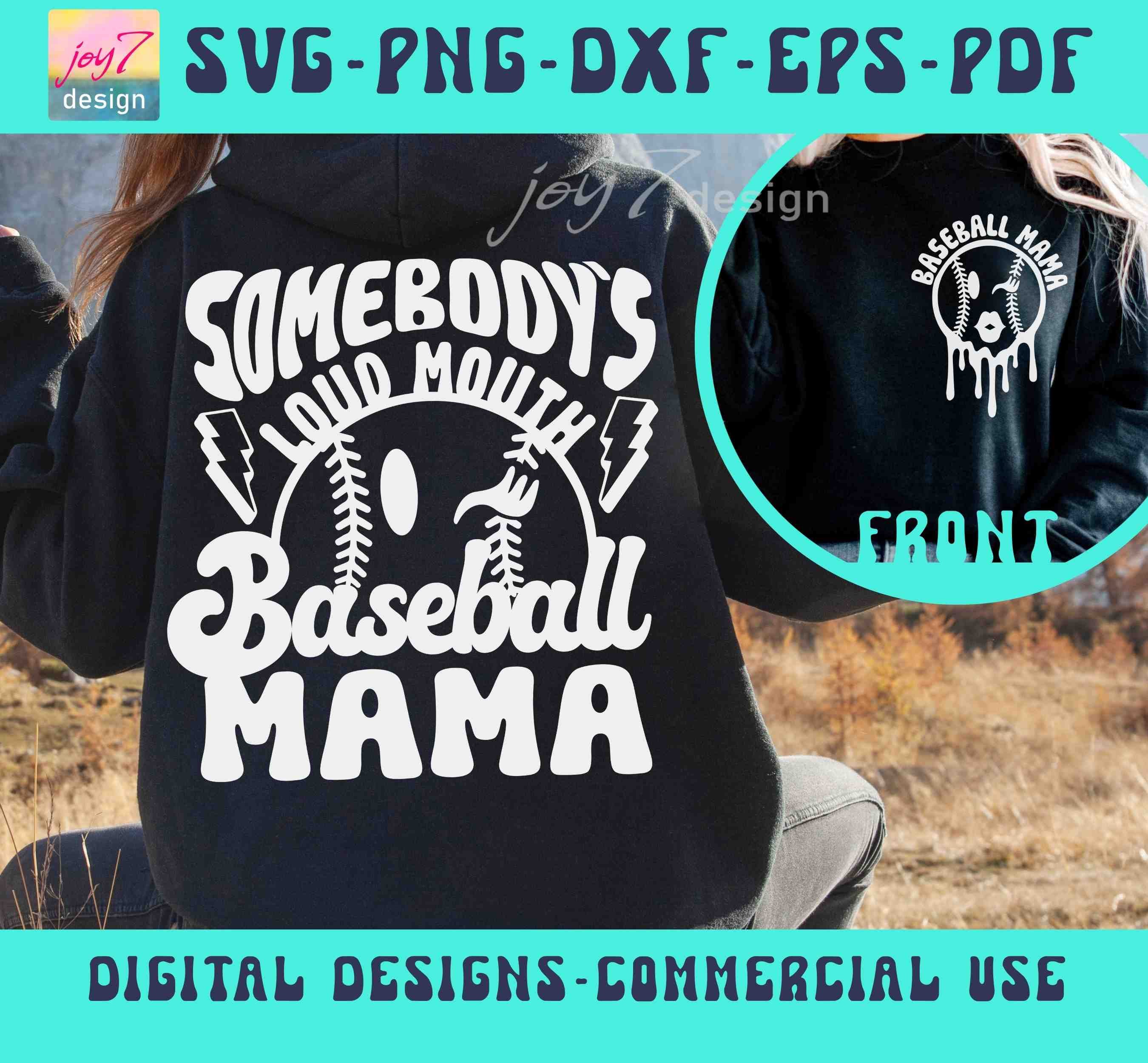 Somebodys Loud Mouth Baseball Mama Svg Png Baseball Mom Png Etsy Uk