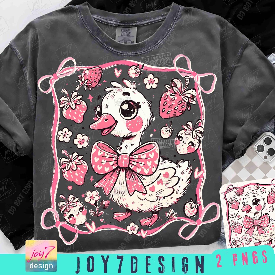 Summer Goose Strawberry PNG Coquette Summer Funny Goose Strawberry ...