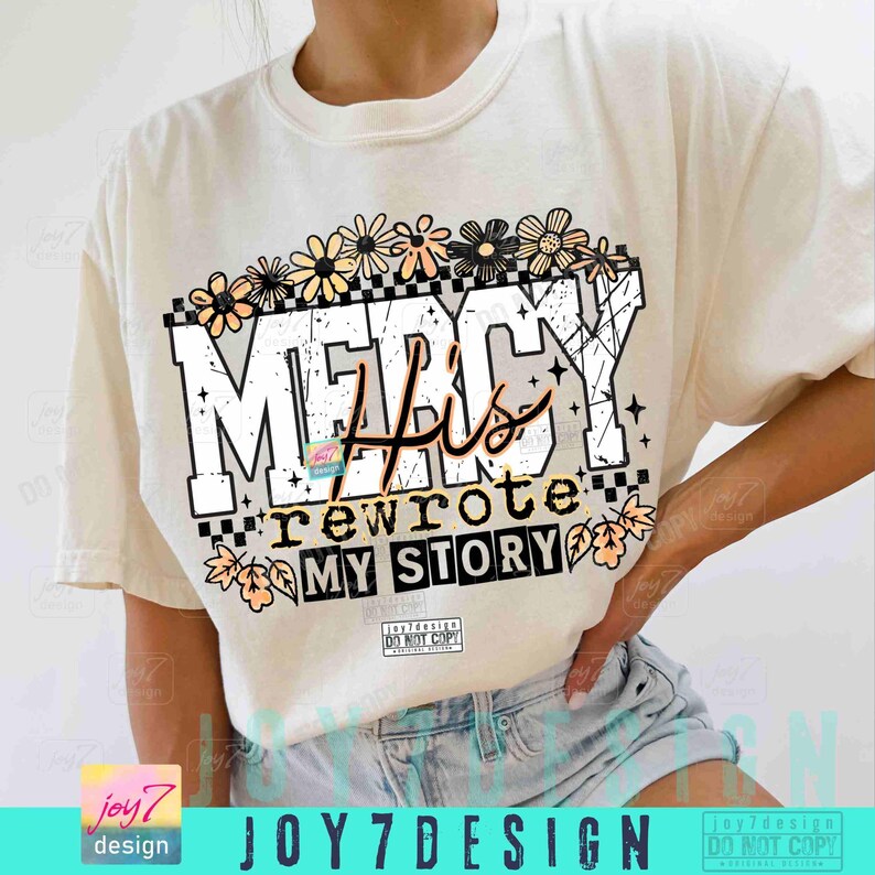 His Mercy Rewrote My Story PNG Christian Fall Png Trendy Bible ...