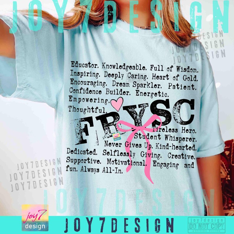 FRYSC Words PNG Coquette Bow Educator School Appreciation Retro ...