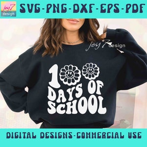 100 Days of School SVG PNG, 100 Days Svg, Retro Png, Retro Teacher ...