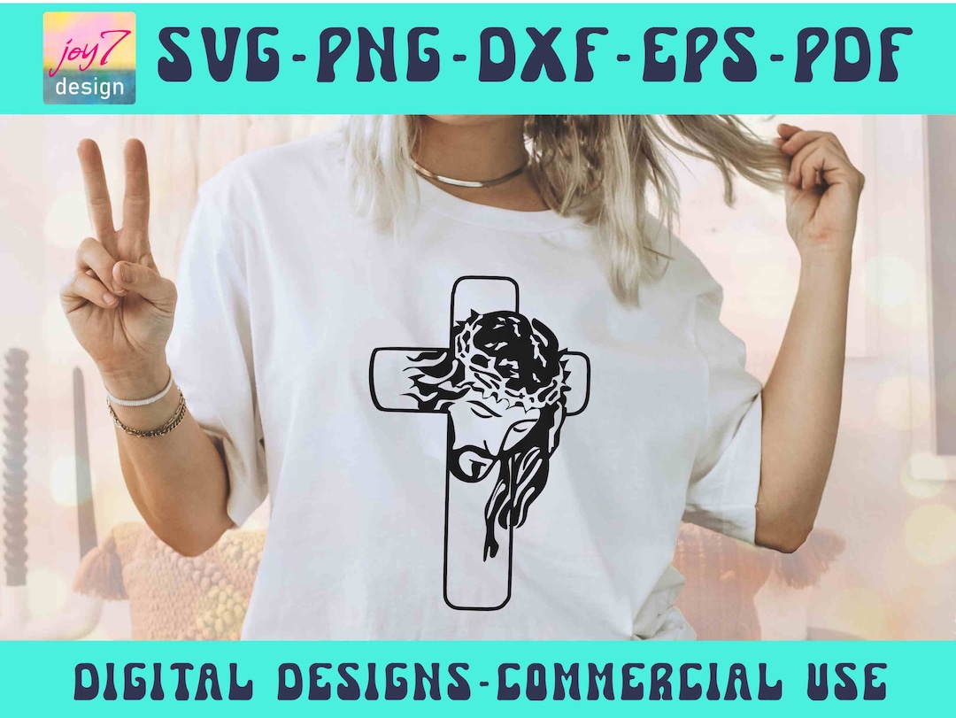 Jesus Cross SVG PNG, Jesus Cut File, Crucifix Svg, Christian Cross Svg ...