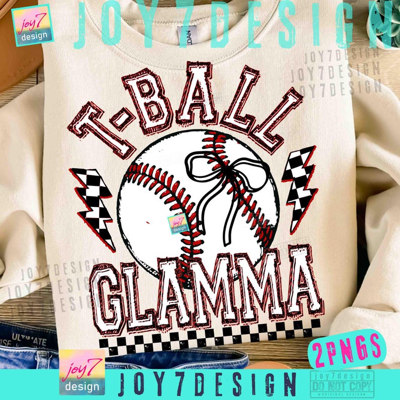 T-ball Glamma Retro Checkered Coquette PNG T-ball Grandma Game Day ...