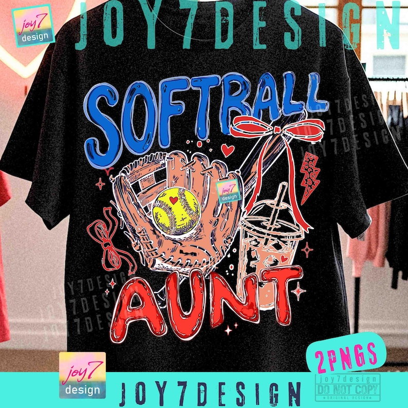 Softball Aunt PNG Trendy Game Day Doodle Baller Auntie Shirt ORIGINAL ...