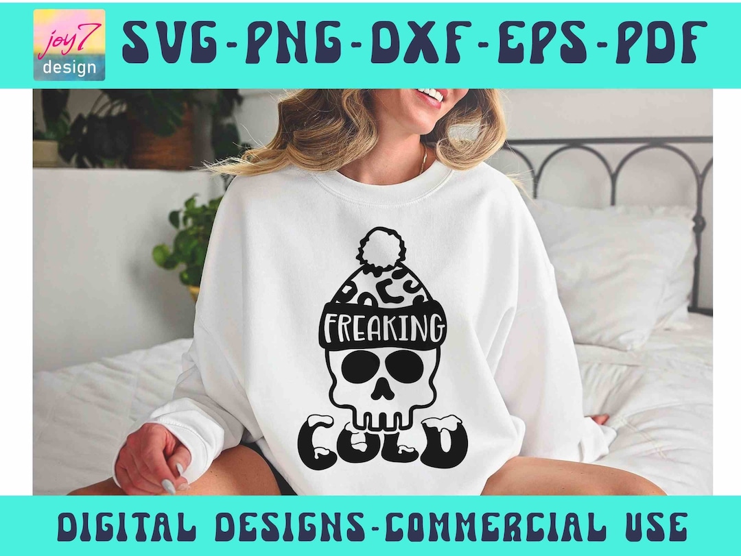 Freaking Cold SVG PNG PDF, Leopard Skull Png, Christmas Svg, Freezing ...