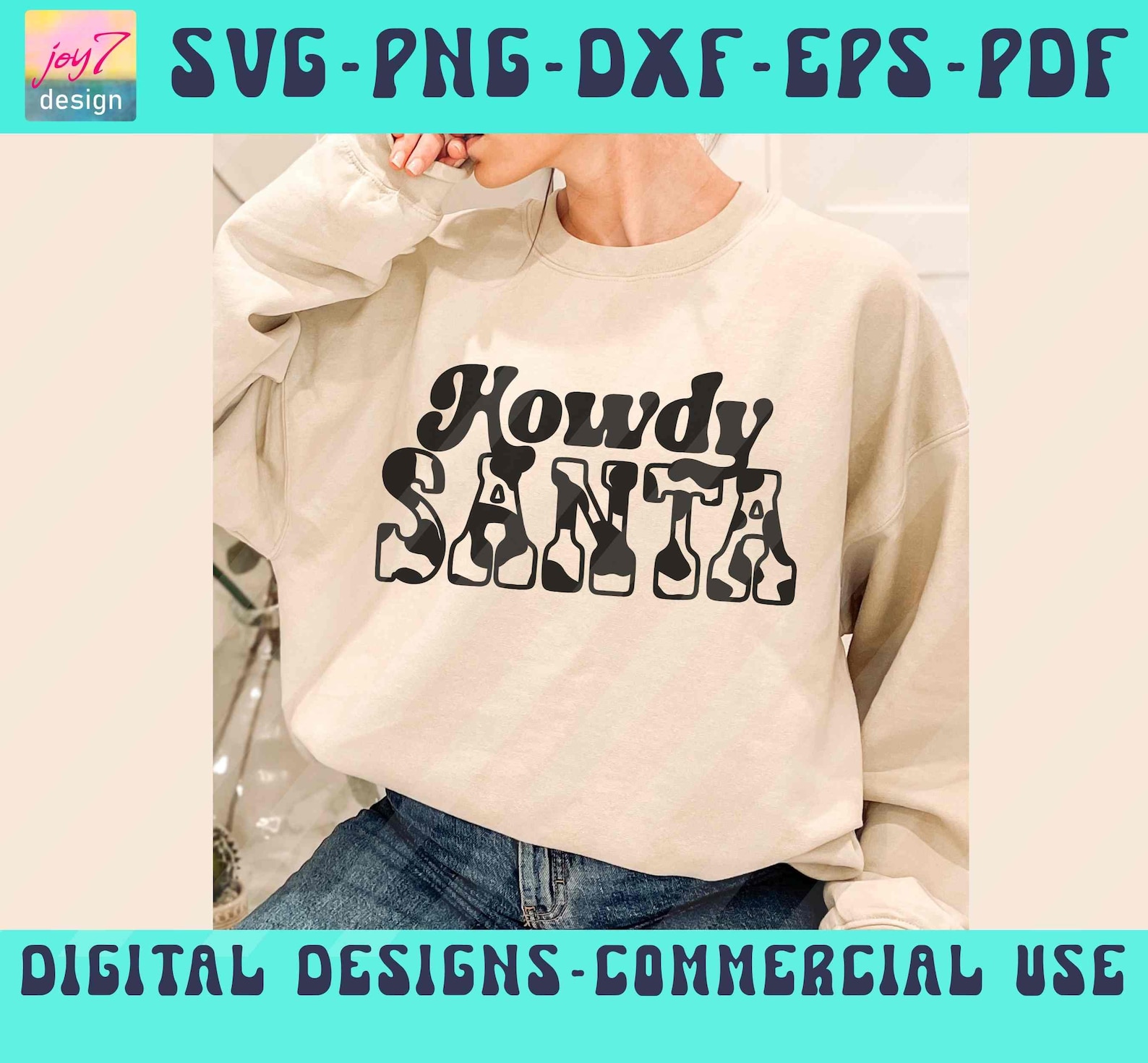 Howdy Santa Svg Cow Print Svg Christmas SVG PNG DXF Eps Pdf - Etsy Ireland