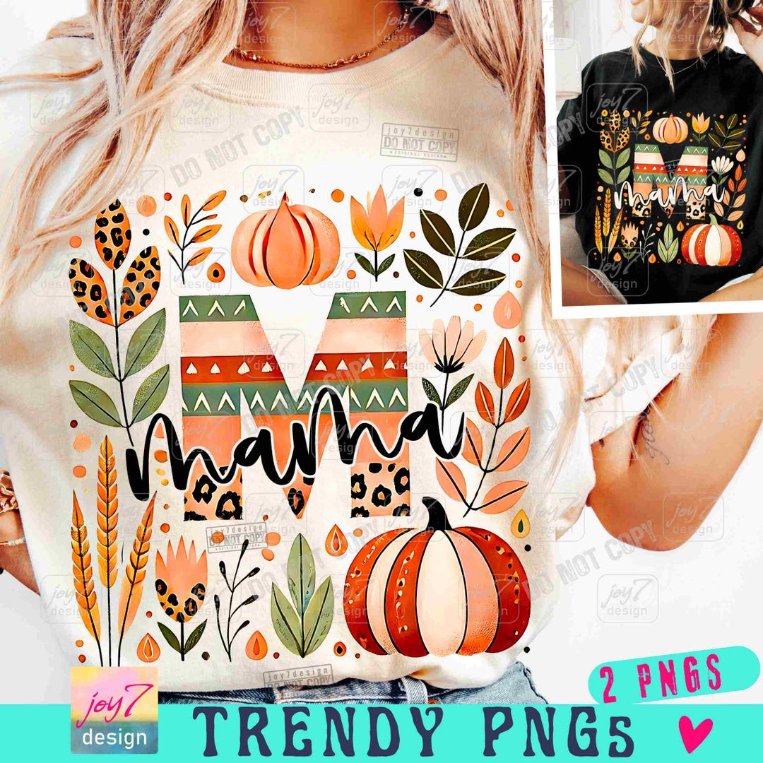 Boho Fall Mama PNG Mama Leopard Pumpkin Boho Fall Shirt Png Mama Fall ...