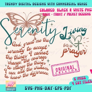 Serenity Prayer SVG PNG God Grant Me the Serenity Svg Bible Svg Faith ...