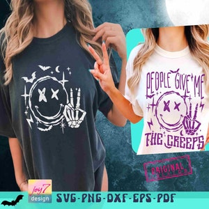 People Give Me the Creeps PNG SVG Skeleton Svg Halloween Svg Antisocial Svg Halloween ...