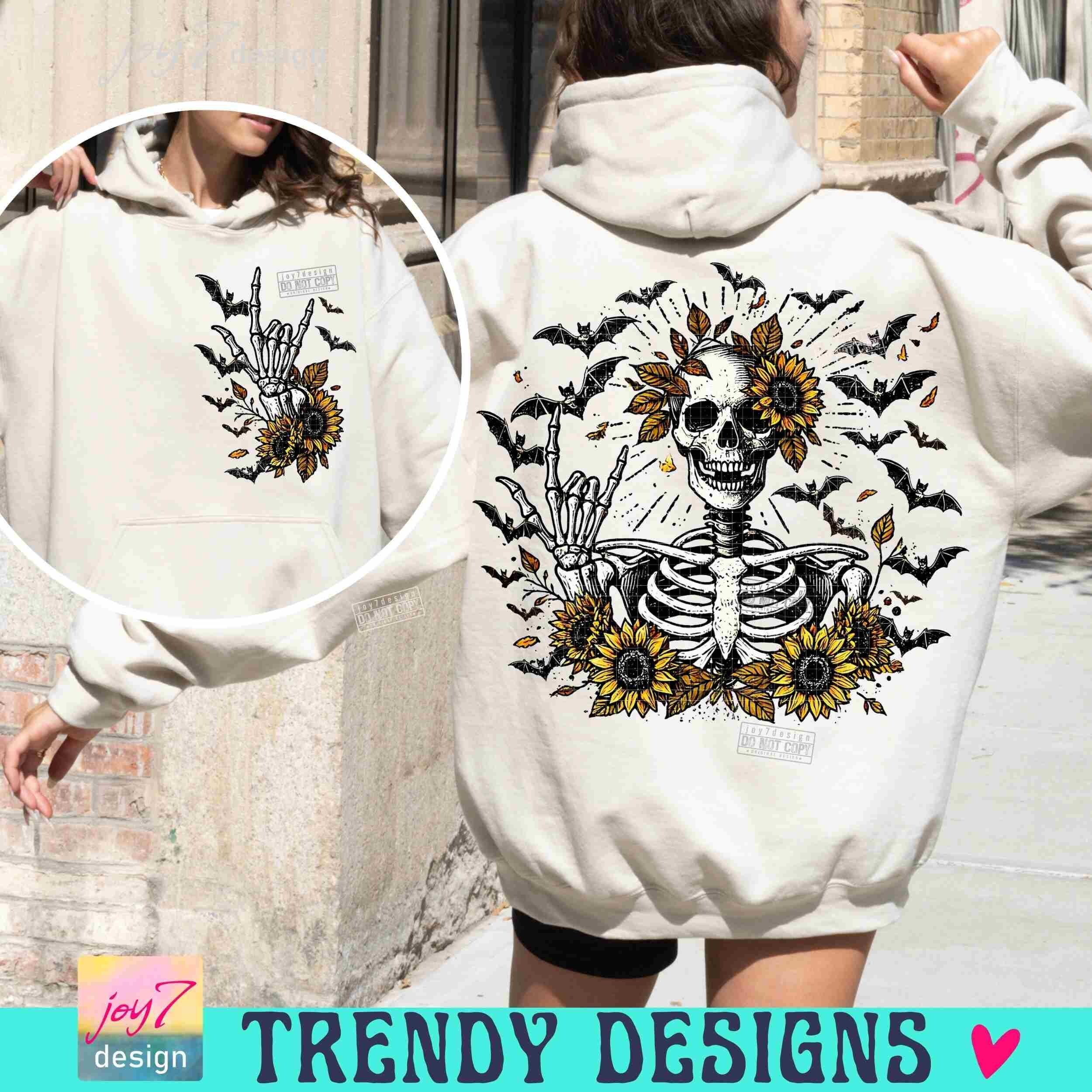 Spooky Skeleton PNG Funny Halloween Skeleton Design Funny Fall Skeleton ...