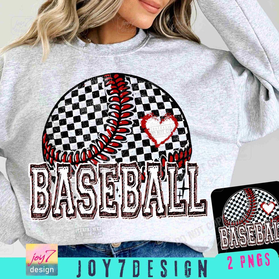 Baseball PNG Retro Checkered Baseball Png Retro Baseball Game Day Shirt ...