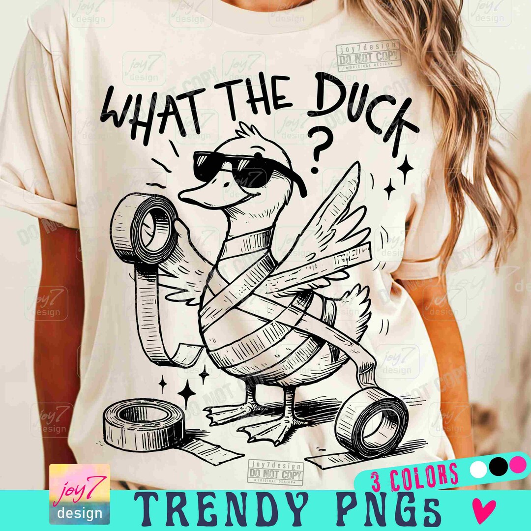 What the Duck Funny Sarcastic PNG Funny Duck Snarky Humor Retro ...