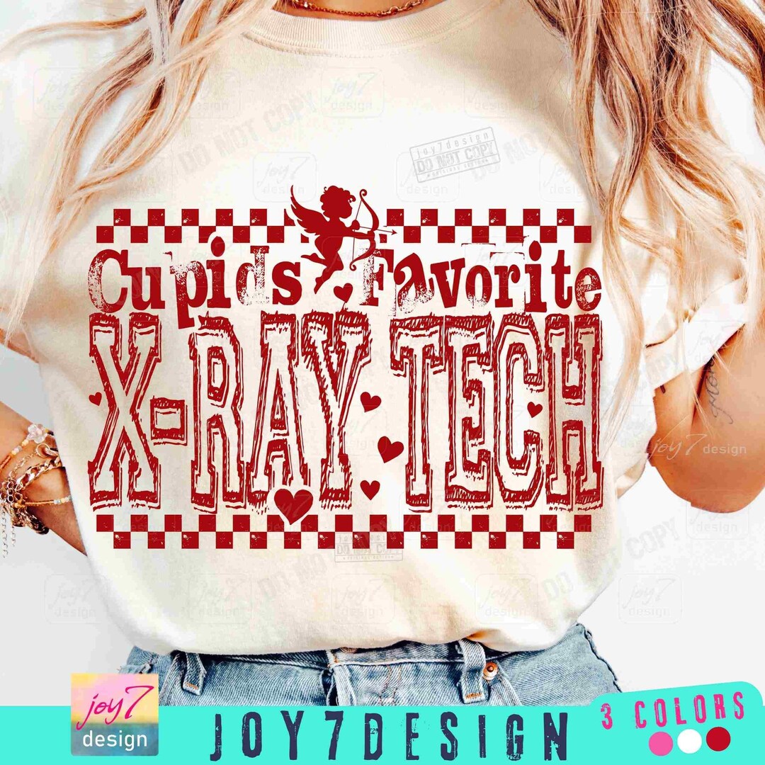 Cupids Favorite X-ray Tech PNG Retro X-ray Tech Checker Radiologist ...