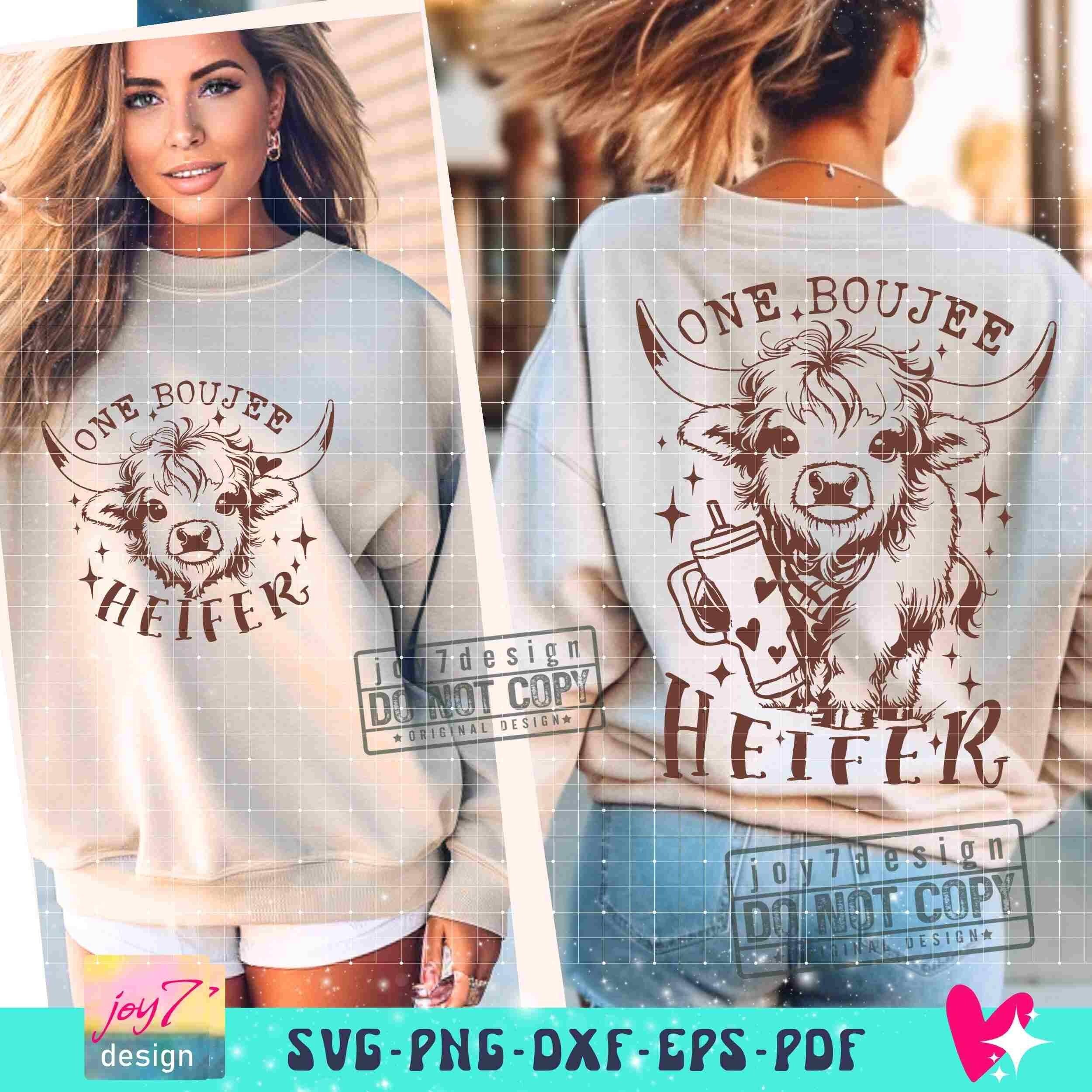 Funny Cute Heifer SVG PNG Highland Cow Png Funny Valentine Heifer ...