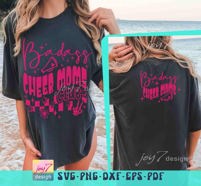 Badass Cheer Moms Club SVG PNG Cheer Mom Svg Cheer Mom Shirt Png Moms ...
