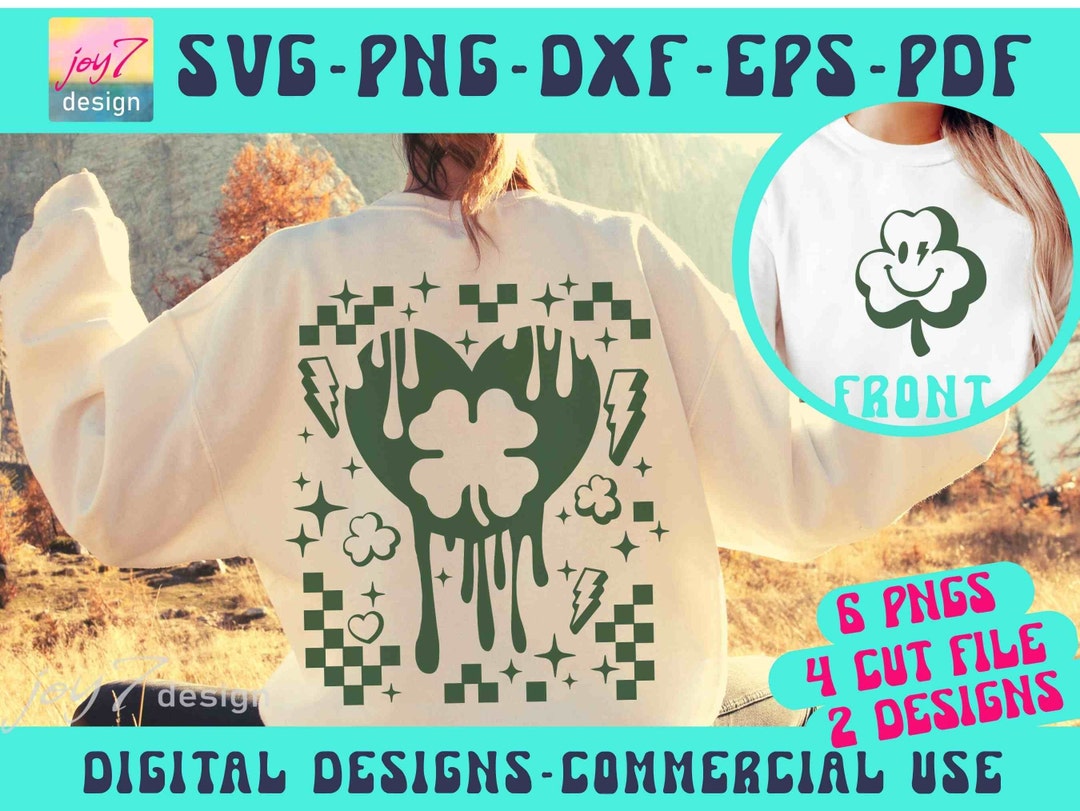 Groovy Shamrock SVG PNG, Groovy Heart Svg Groovy St Patricks Day ...