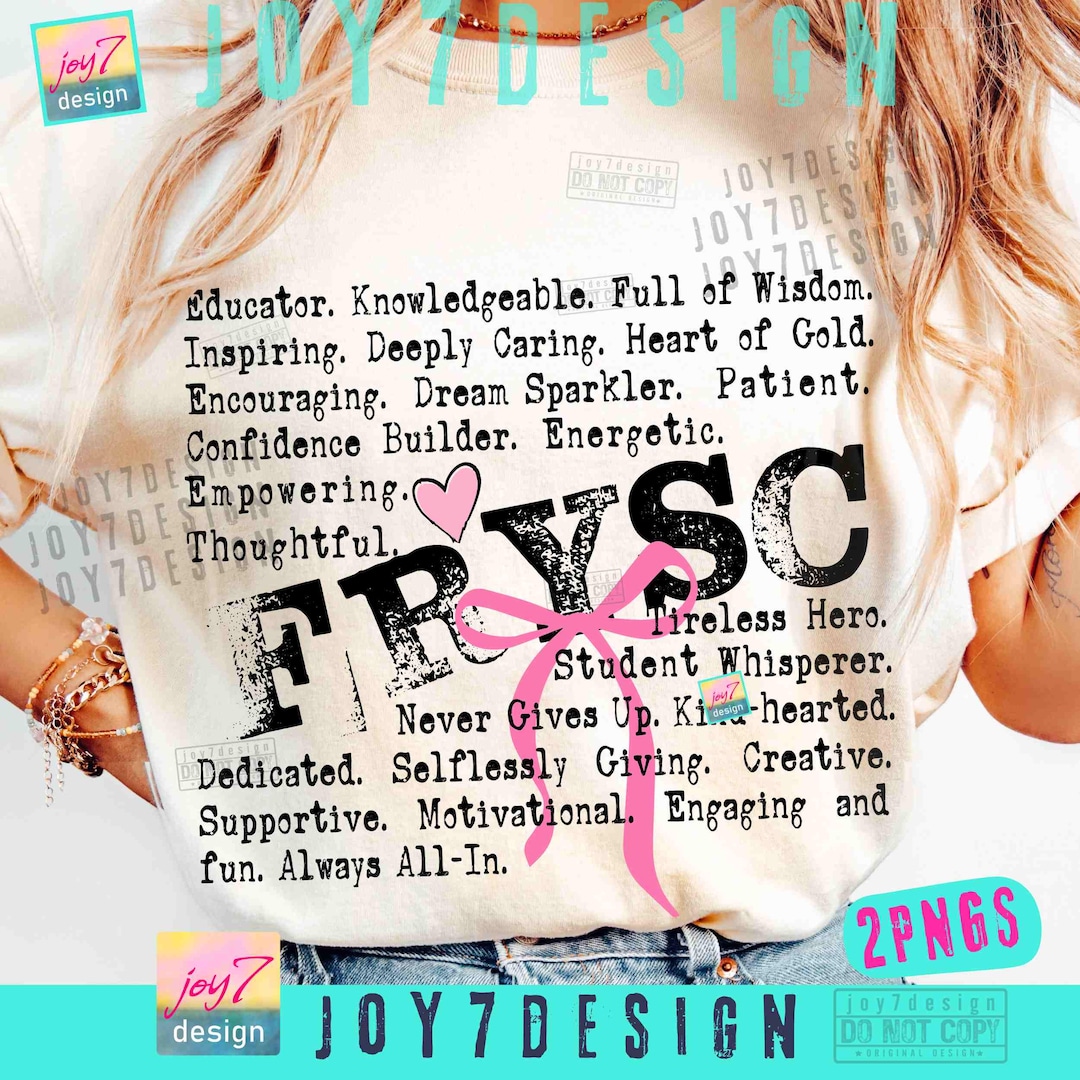 FRYSC Words PNG Coquette Bow Educator School Appreciation Retro ...